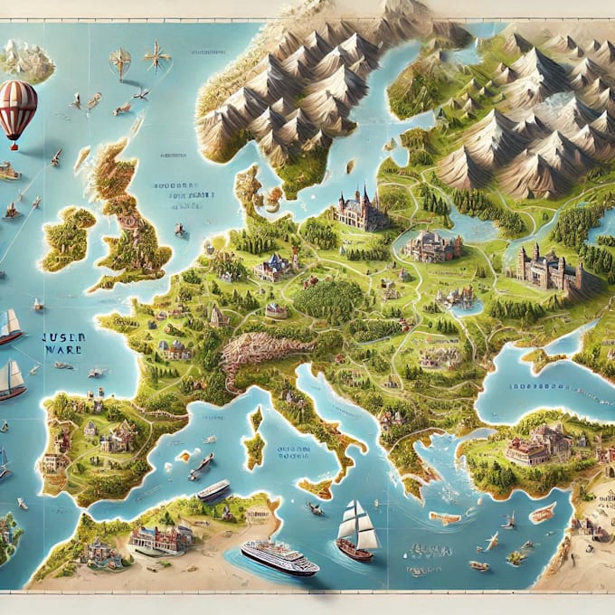 Do custom vector map illustration, campaign map, city map, fantasy ...