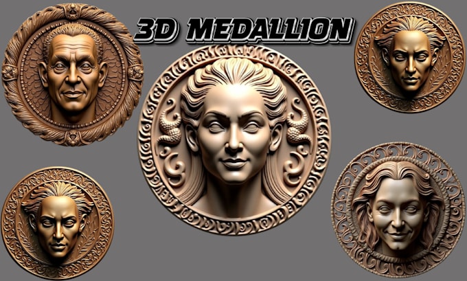 Sculpt 3d coin 3d medallion 3d bas relief router cnc model for 3d ...
