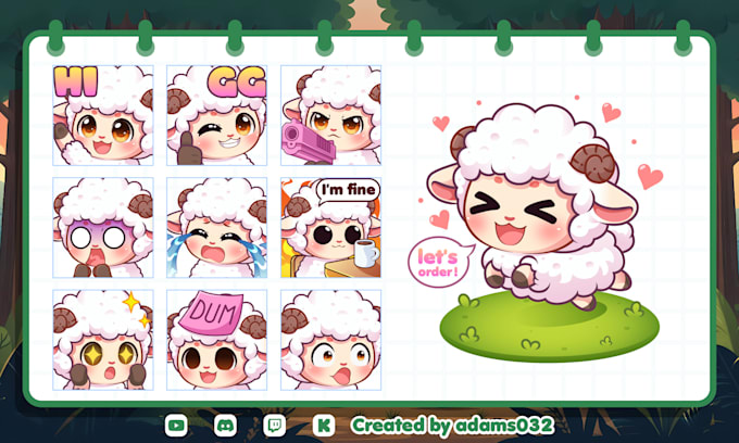 Create adorable custom pet animal emotes for your stream by Adams032 ...