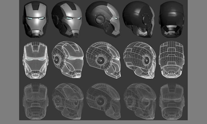 Create 3d armor 3d mask 3d helmet 3d cyberpunk cosplay pepakura ...