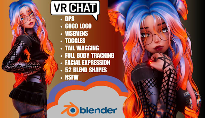 Do custom 3d vrchat model vrc character vr chat avatar furry avatar ...
