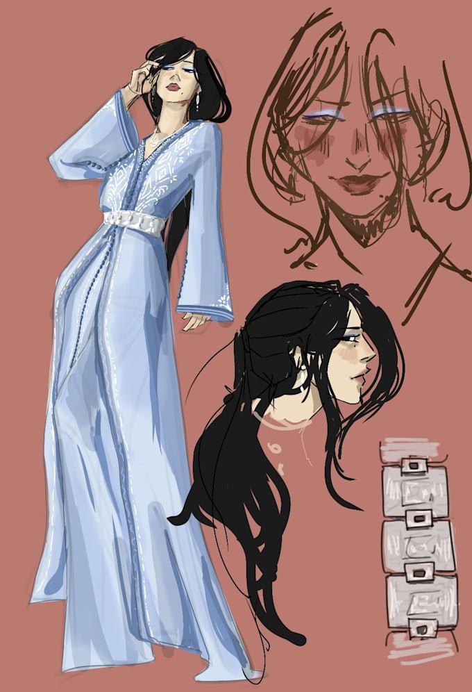 Draw a character sheet in my style by Sto_len | Fiverr