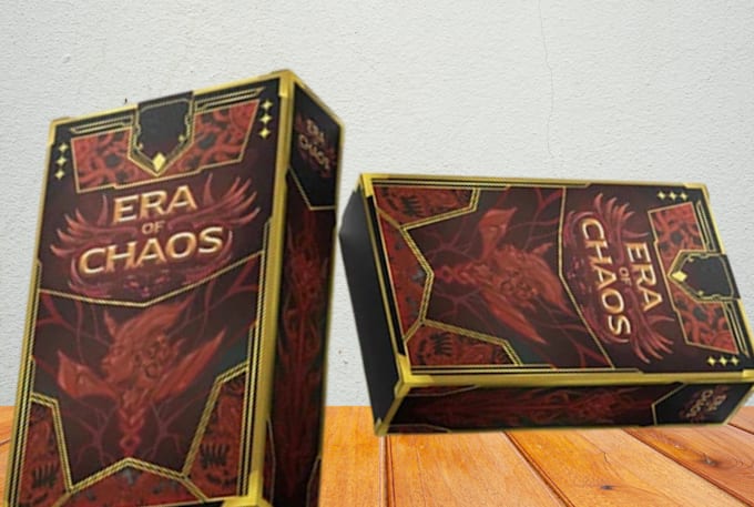 Illustrate card game board game box mockup design board game card box ...