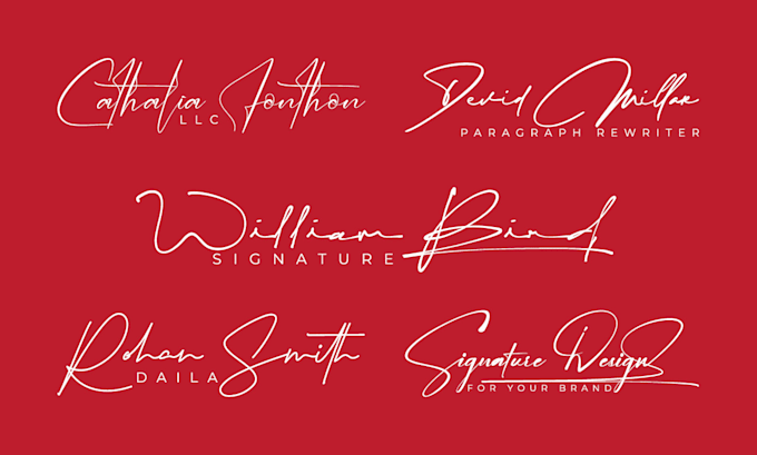 Design signature handwritten cursive autograph scripted logo by Alamin ...
