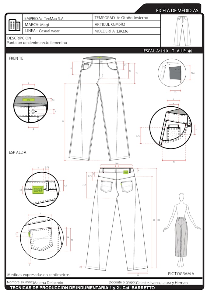 Technical sheets for clothing production by Male_delacroix | Fiverr