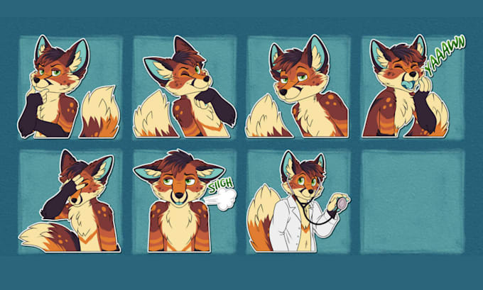 Do custom furry animated telegram sticker animated gif fursona telegram ...