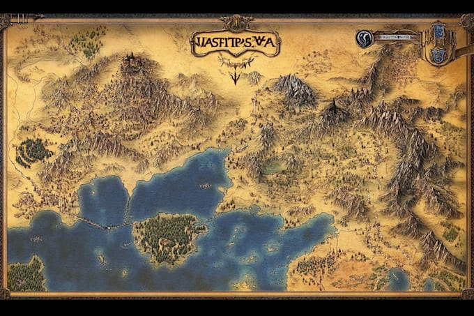 Create a map of your fantasy world dnd and ttrpgs by Dhariander | Fiverr