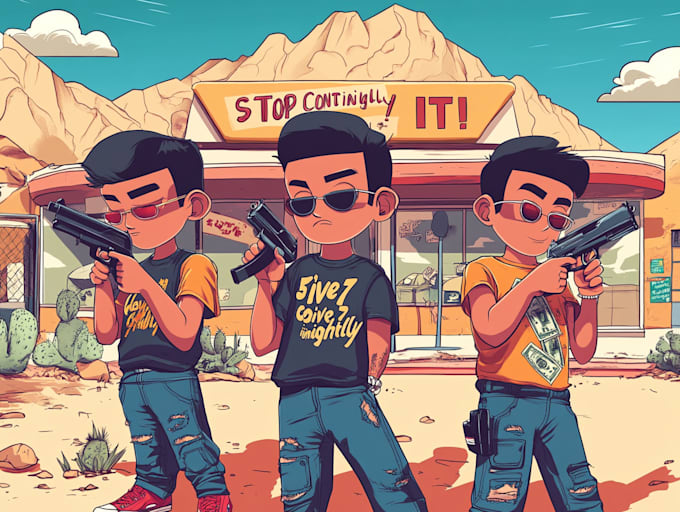 Create your super detailed cartoon album cover art by Nawsshala | Fiverr