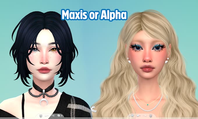 Create a custom sim with cc in the sims 4 by Alison_b00 | Fiverr