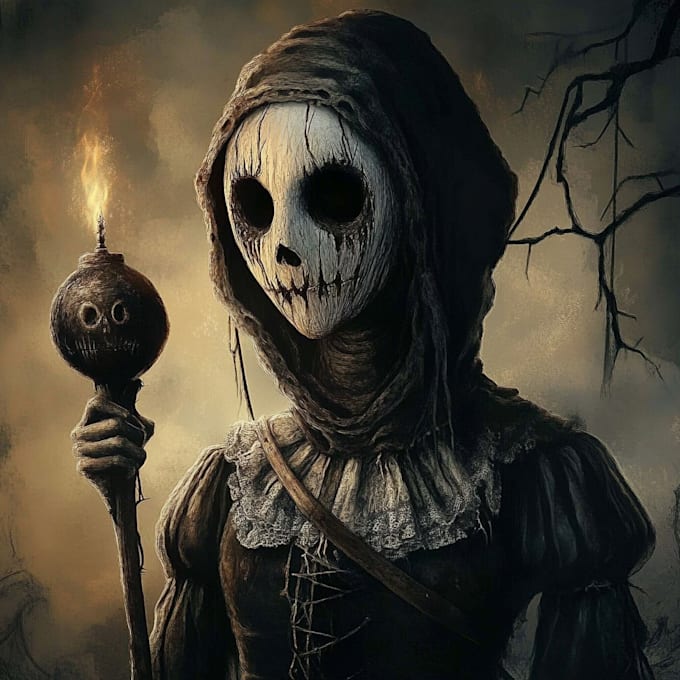 Draw a fantasy horror character and concept art by Alku45 | Fiverr