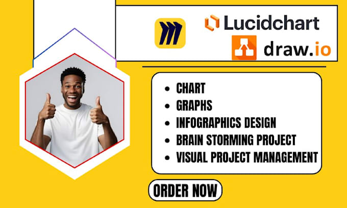Design and draw diagrams, charts, project board in miro lucid chart ...