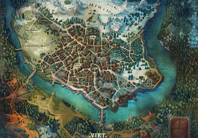 Make vintage treasure hunt and fantasy maps for dnd games, rpg game ...