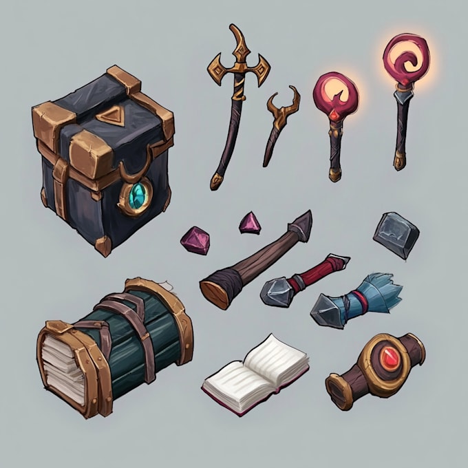 Create 2d fantasy game art characters creatures by Criplitee | Fiverr