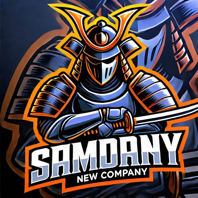 Do make samurai head knight mascot logo design with unlimited review by ...