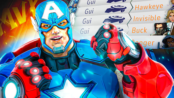 A great thumbnail of marvel rivals by Vic7orzdzn | Fiverr