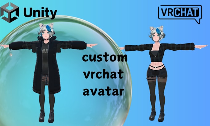 Create custom vrchat avatar, 3d model, vrc character, furry outfits ...