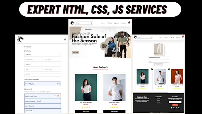 Build web app and fix broken code using html css and javascript by ...