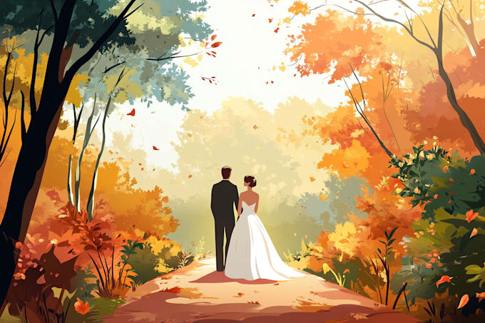 Draw a flat vector landscape illustration by Rynnellarter | Fiverr