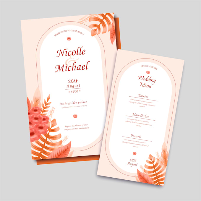 Design your destination wedding invitation card by Sambandhinv | Fiverr