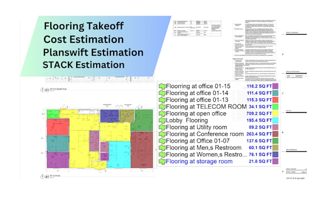 Do flooring takeoff estimate using planswift stack by Nahidul03 | Fiverr