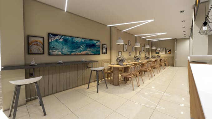 Unique 3d restaurant interior, cafe,coffee shop design, dinner, d5 ...
