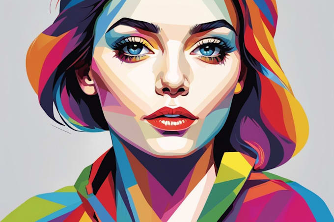 Make a beautiful wpap pop art portrait by Miriaence | Fiverr