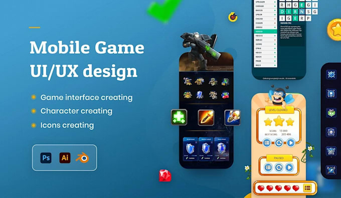 Design professional 2d game ui and ux by Daniyal_mueen | Fiverr