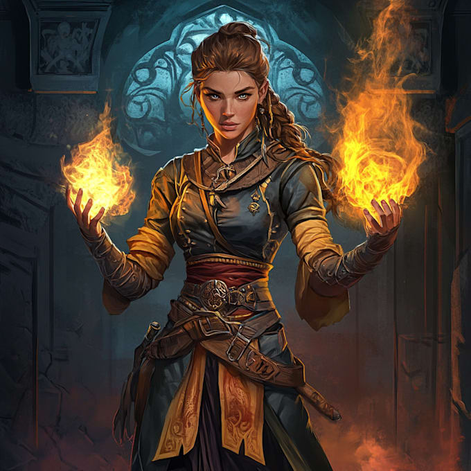 Create your dnd character art illustation by Mallagrime | Fiverr