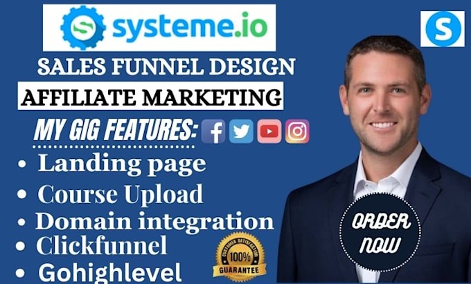 Build sales funnel in systeme io landing page and solo ads by Terry ...