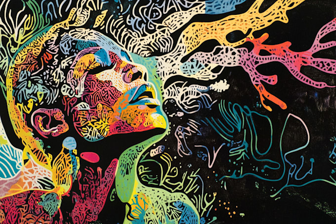 Draw high quality illustration in linocut style by Charttma | Fiverr