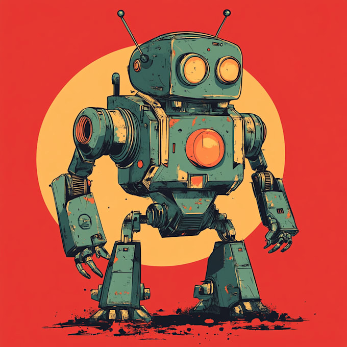 Do an awesome custom mecha, cyborg and robot character by Linemri | Fiverr