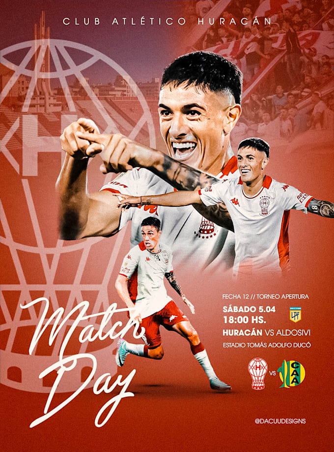 Create a sports poster design for a match day by Dacuu17 | Fiverr