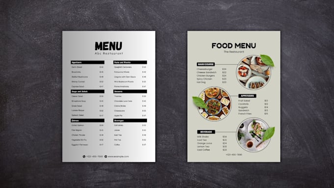 Create high quality food menu, drink menu by Dhashika_dushan | Fiverr