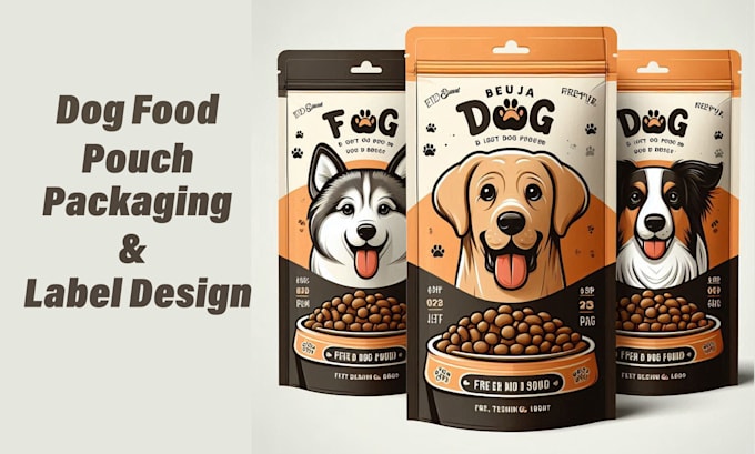 Custom pet food packaging and label designs by Nillakash4109 | Fiverr