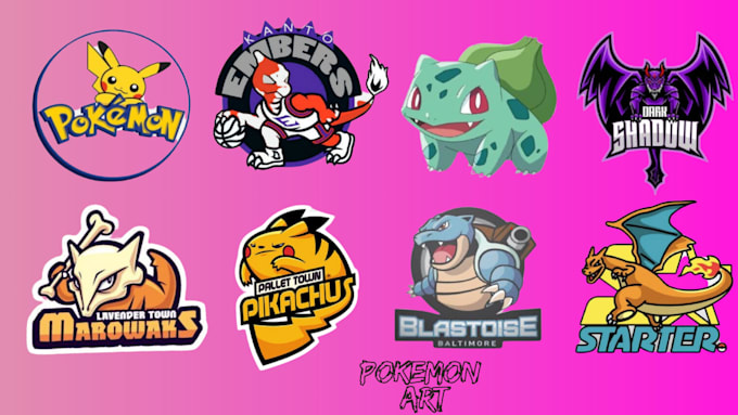 Design cute pokemon art fakemon funks and trainer logo character anime ...