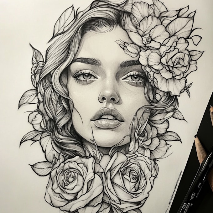 Draw amazing tattoo design, traditional tattoo, by Flotetopus | Fiverr