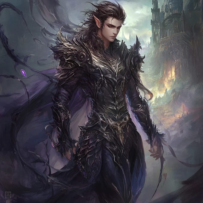 Draw realistic fantasy dnd character and concept art by Mraegnae | Fiverr