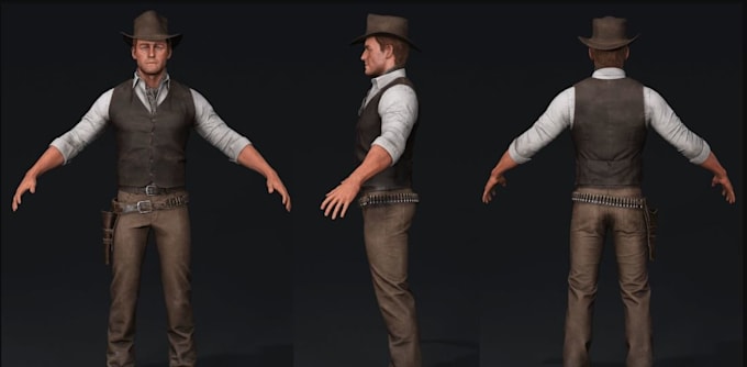 Optimize game player model, realistic character, blender,3d vrchat ...