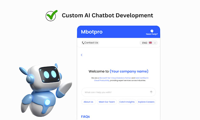 Develop a custom ai chatbot for your business by Uday_merdian | Fiverr