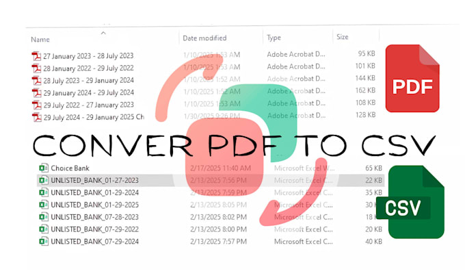 Convert bank statement from pdf to excel or csv by Imtiaz305t3 | Fiverr