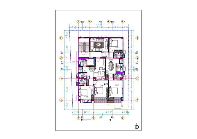 Autocad 2d drawings,autocad 2d floor plan,architectural plan by ...