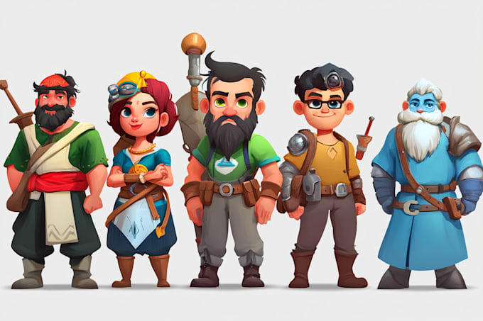 Create 2d game characters and sprite sheets by Braelilmer | Fiverr