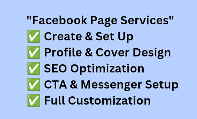 Professional facebook page creation, setup and optimization by ...