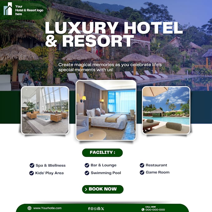 Design eye catching hotel banners for websites social media by ...
