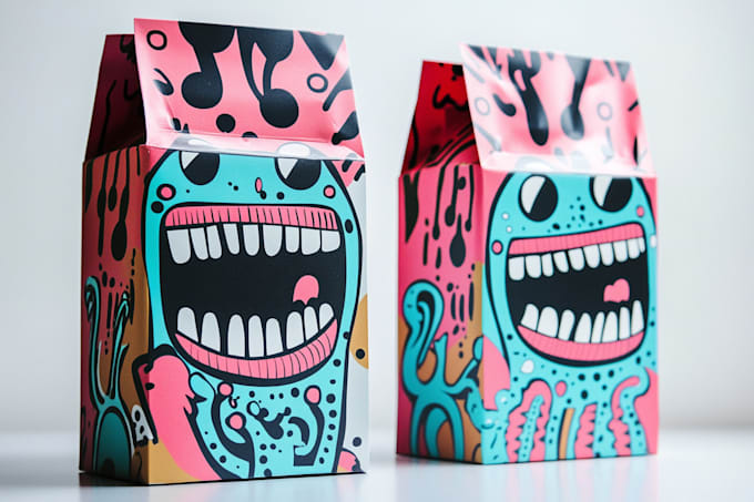 Design unique and fun packaging for you by Erickoss | Fiverr