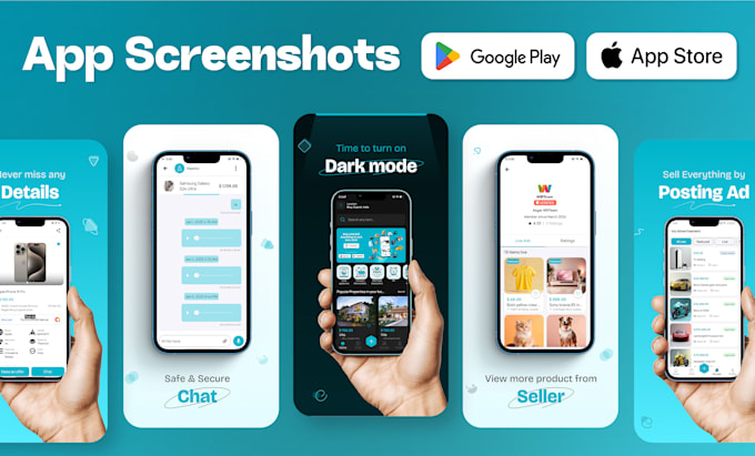 Design professional screenshots for app store and play store by ...