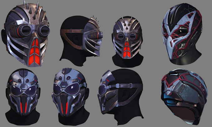 Custom 3d mask, 3d helmet, cosplay mask helmet 3d mask for 3d printing ...