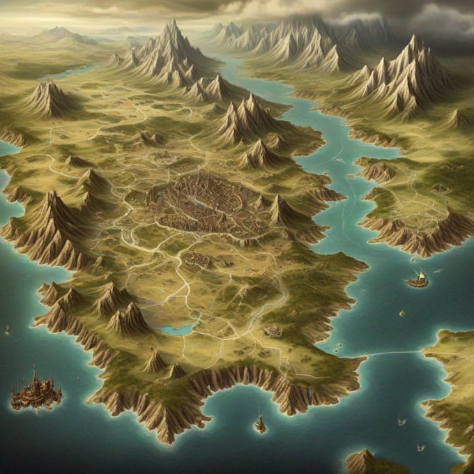 Draw a professional fantasy map for you by Dorotheb | Fiverr