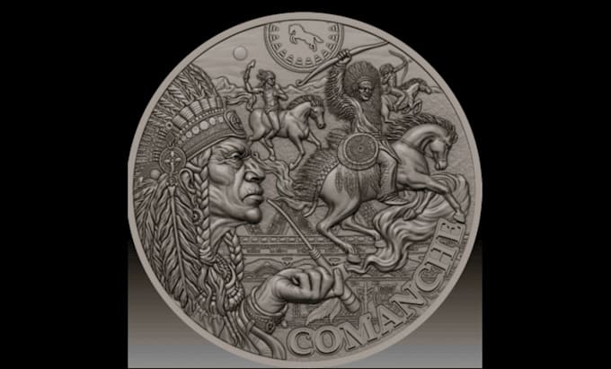 Sculpt 3d bas relief 3d coin model 3d medallion cnc design for 3d ...