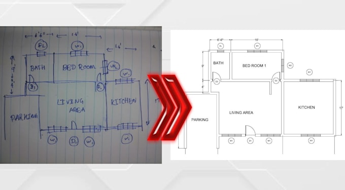 Draw anything in autocad, pdf, plans, elevations, sections by Muthuu8 | Fiverr